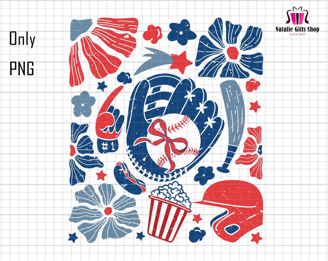 Boho Flower Baseball Png, Retro Baseball Png, Baseball Game Day Png ...