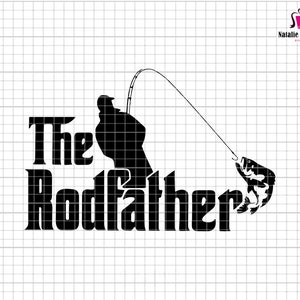 The Rodfather Svg, Father Svg, Gift for Fishing Dad Svg, Retro ...