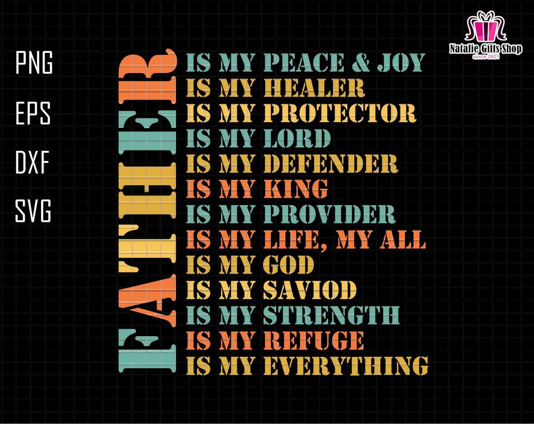 Retro Father Svg, Father Christian Happy Father's Day Svg, Christian ...