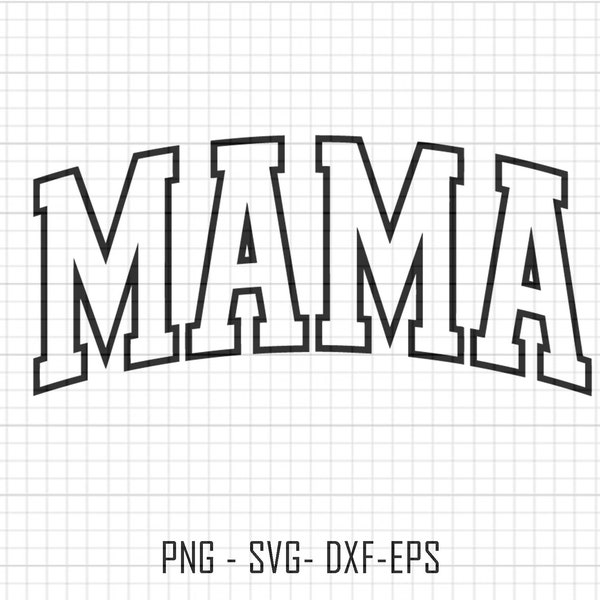 Mama Varsity Letters Png - Etsy