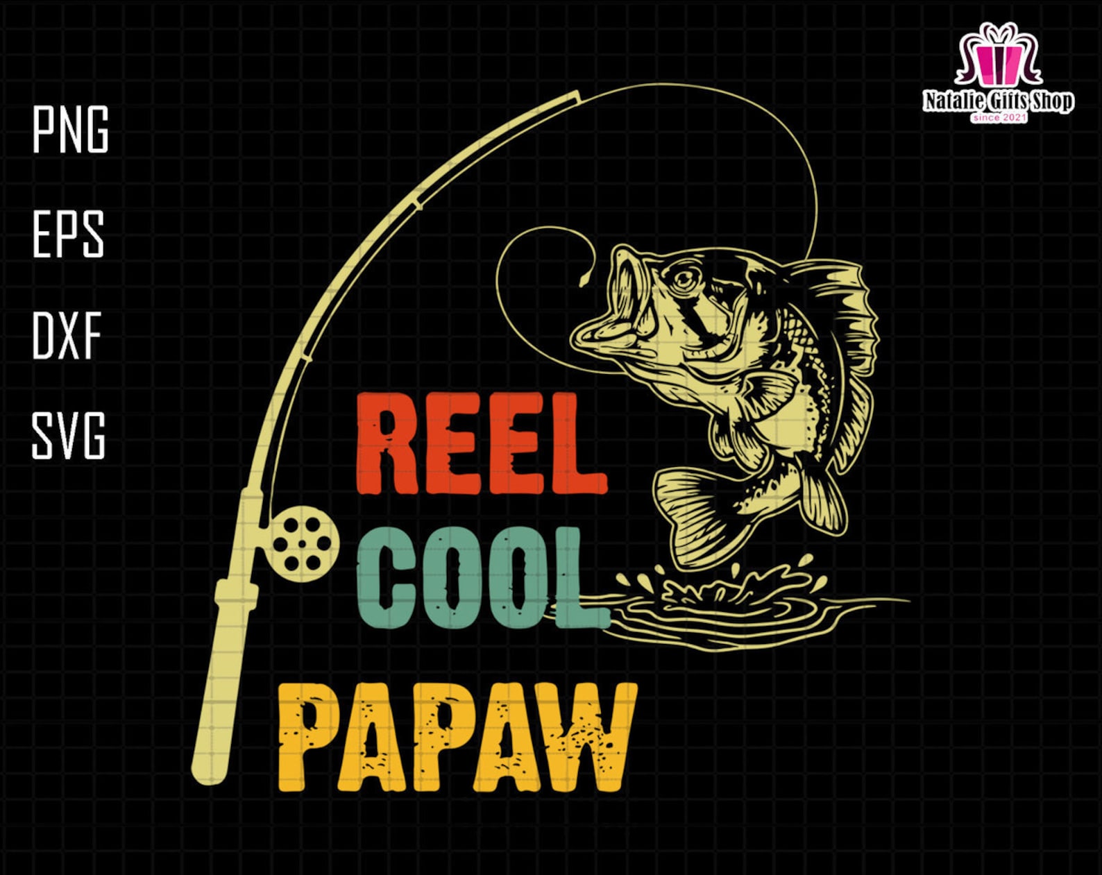 Reel Cool Papaw Svg, Papaw Dad Svg, Gift for Papaw Svg, Retro Papaw Svg ...