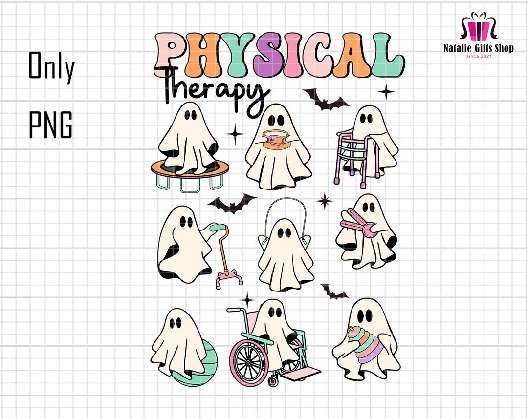Physical Therapy Png Bundle, Speech Therapy Png, Cute Ghost Png ...