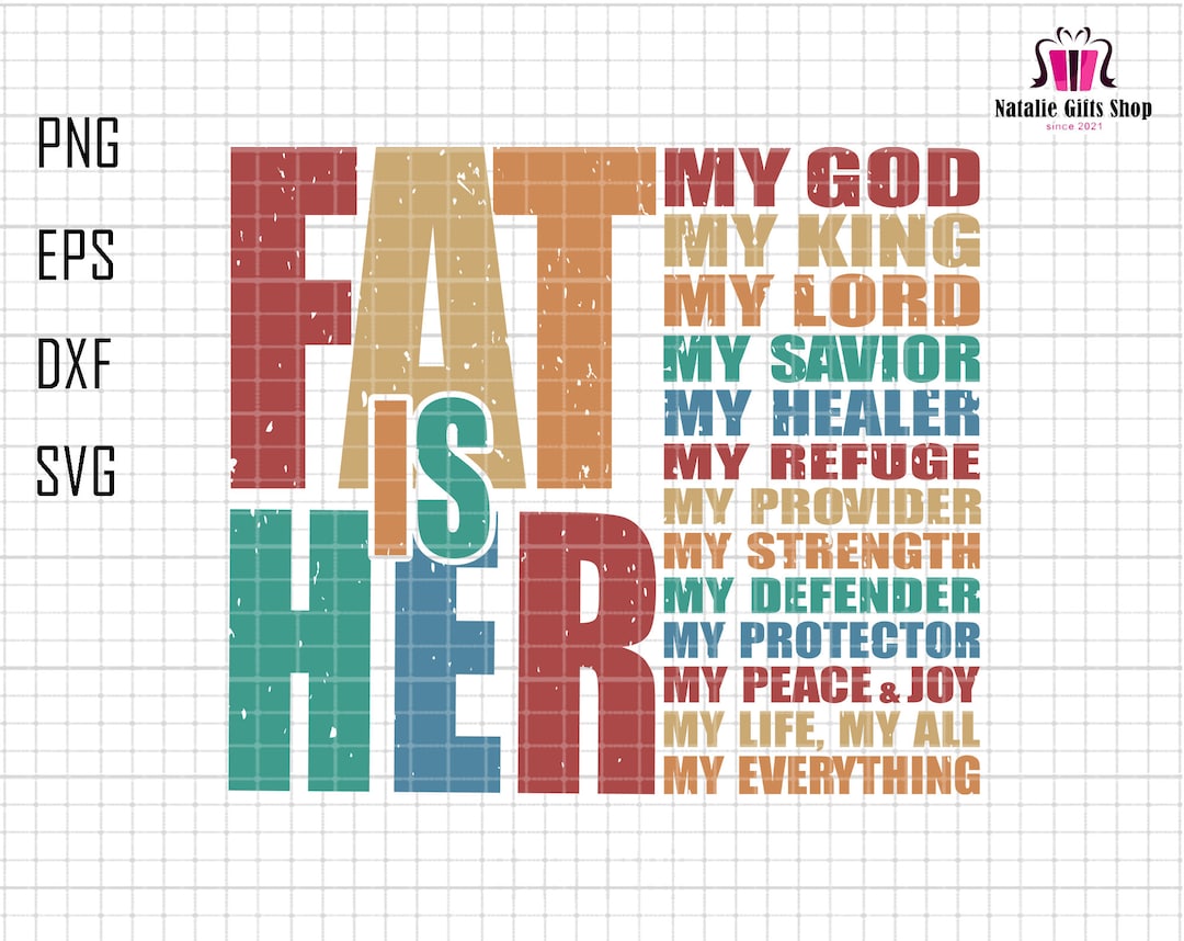 Fat is Her Svg, My God Svg, My King Svg, My Lord Svg, Bible Verses Svg ...