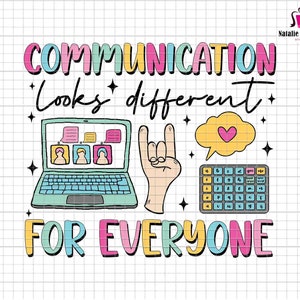 Communication Looks Different for Everyone Svg, Speech Therapy ...