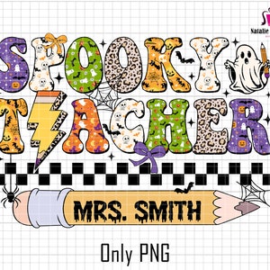 Personalized Spooky Teacher Png, Custom Teacher Png, Trick or Teach Png ...