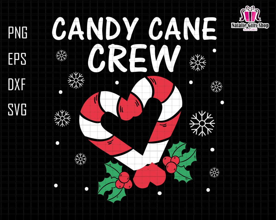 Candy Cane Crew Svg, Merry Christmas Svg, Retro Christmas Svg, Happy ...