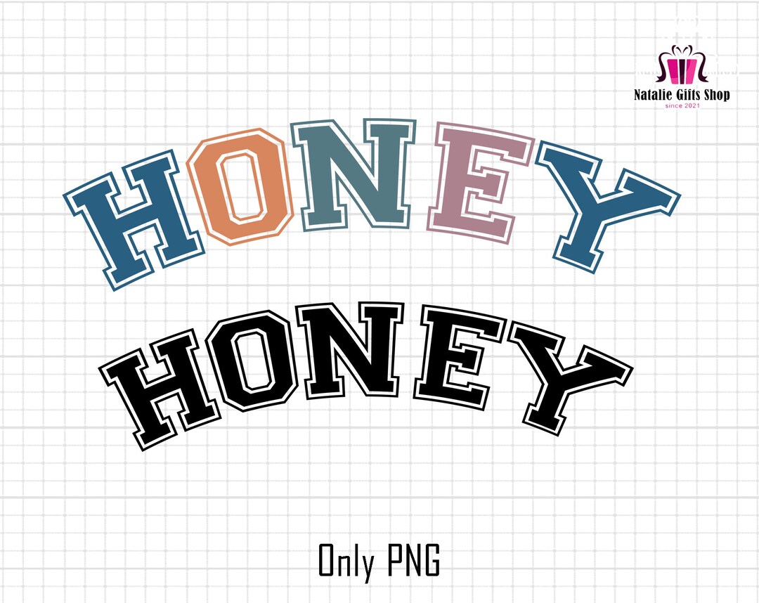 Honey Svg, Varsity Honey Svg, Honey Svg - Etsy