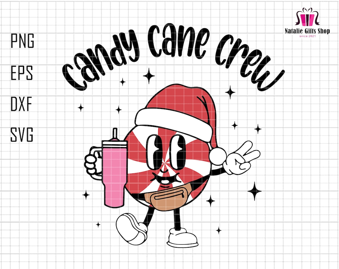 Candy Cane Crew Svg, Stanley Tumbler Inspired Belt Bag Svg, Christmas ...