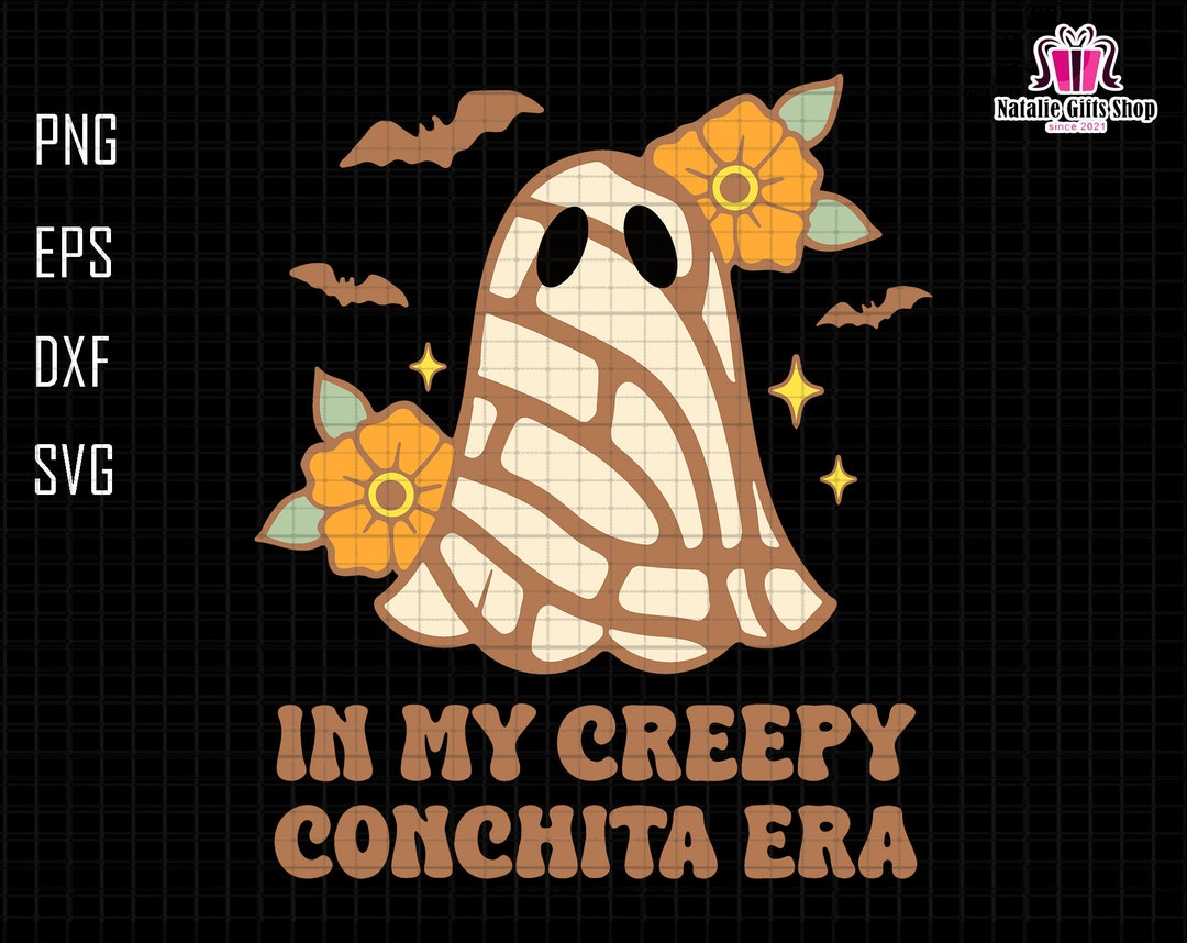 In My Creepy Conchita Era Svg, Trendy Halloween Svg, Cute Ghost, Concha ...