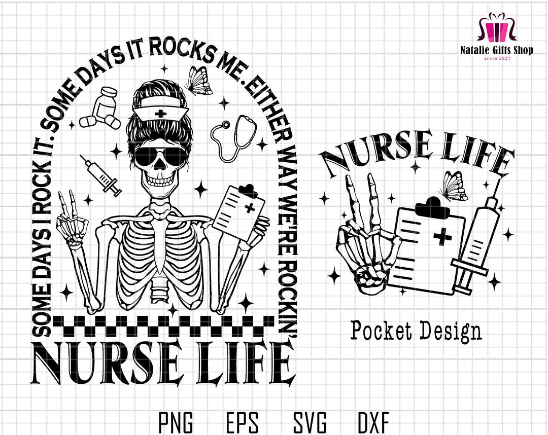 Some Days I Rock It Some Days It Rocks Me Svg, Rocking Nurse Svg, Funny ...