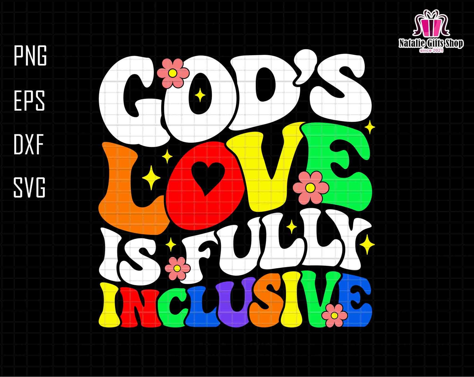 God's Love is Fully Inclusive Svg, Christian LGBT Svg, Love is Love Svg ...