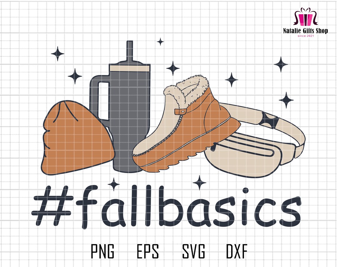 Fall Basics Svg Winter Hat Svg Winter Shoes Stanley Tumbler - Etsy