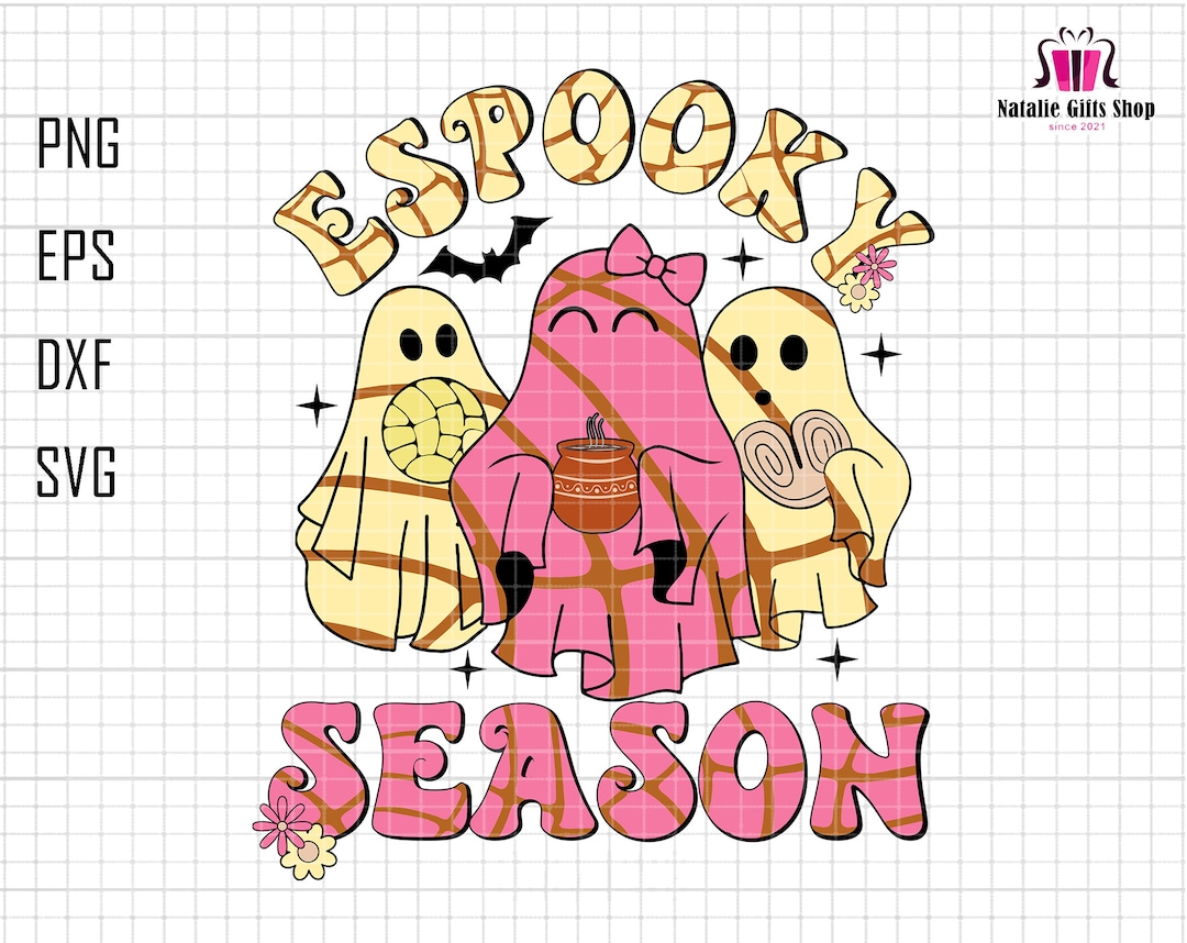 Espooky Season Svg, Spooky Conchas Svg, Halloween Svg, Cute Ghost ...