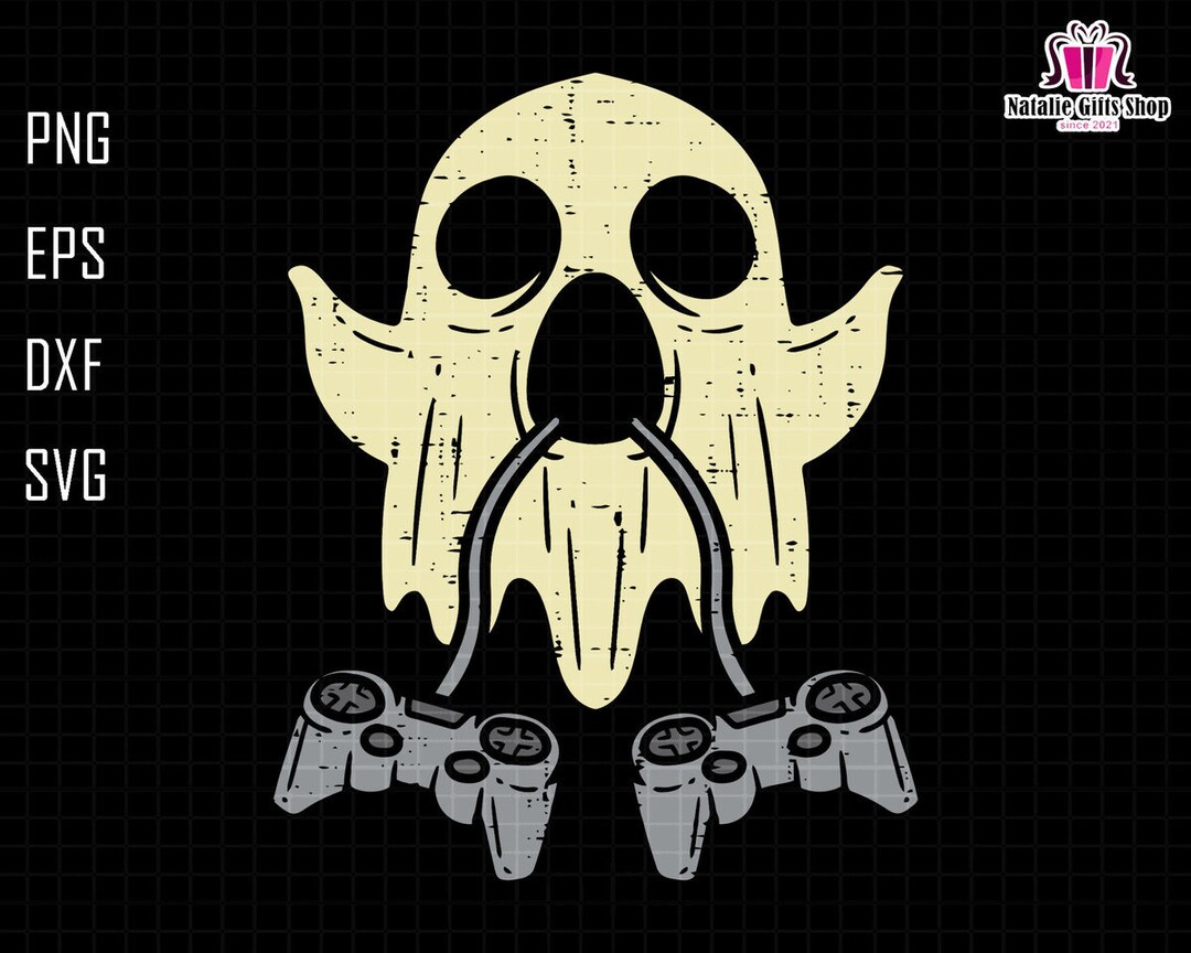 Ghost Controller Svg, Ghost Gaming, Funny Halloween, Retro Halloween ...