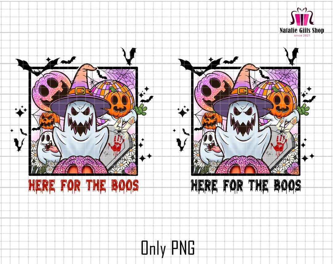 Halloween Png, Cute Ghost Png, Here for the Boos, Boos Png, Spooky ...