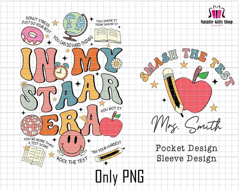 Personalize Test Day Png, in My Staar Era Png, It's Staar Day Png, Do ...