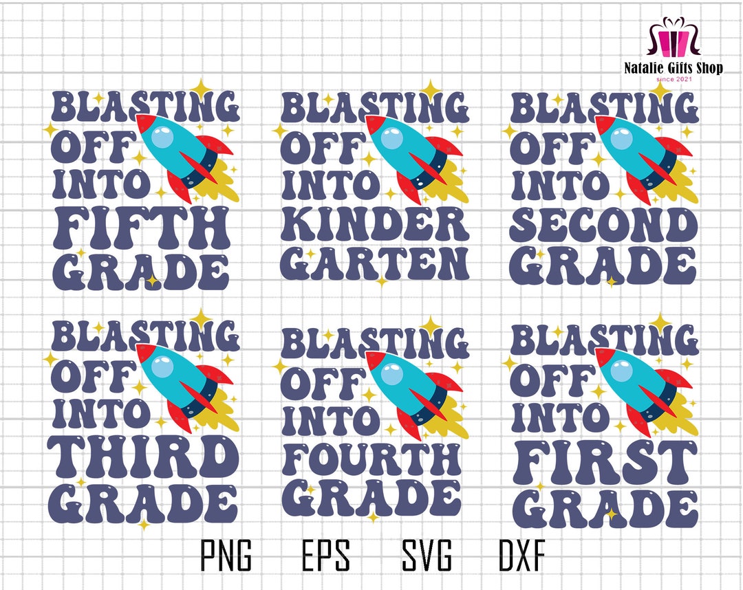 Back to School Svg Bundle, Blasting off Into Kindergarten Svg, Pre K ...