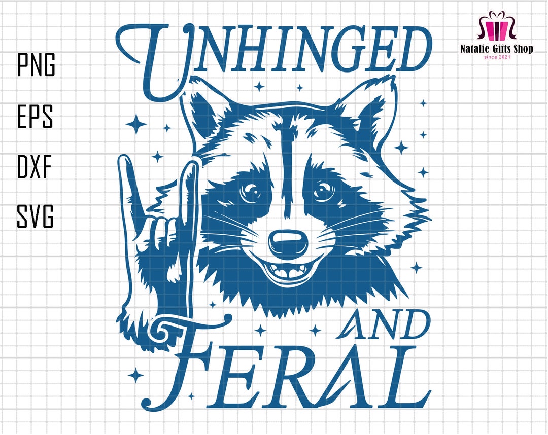 Unhinged and Feral Svg, Funny Opossum Svg, Rock’n Feral Possum Svg ...