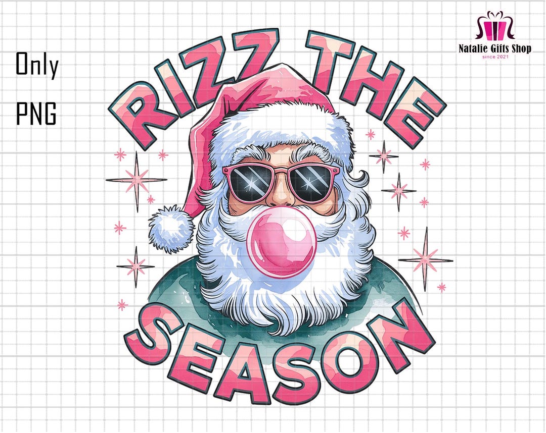 Rizz the Season Png, Skibidi Rizzmas Png, Merry Rizzmas Png, Santa ...