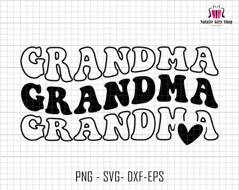 Grandma Svg Grandma Cricut Cut File Grandma Heart Svg - Etsy