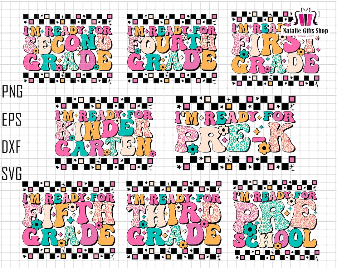 Back to School Svg Bundle, Back to School Png, I'm Ready for Pre K Svg ...