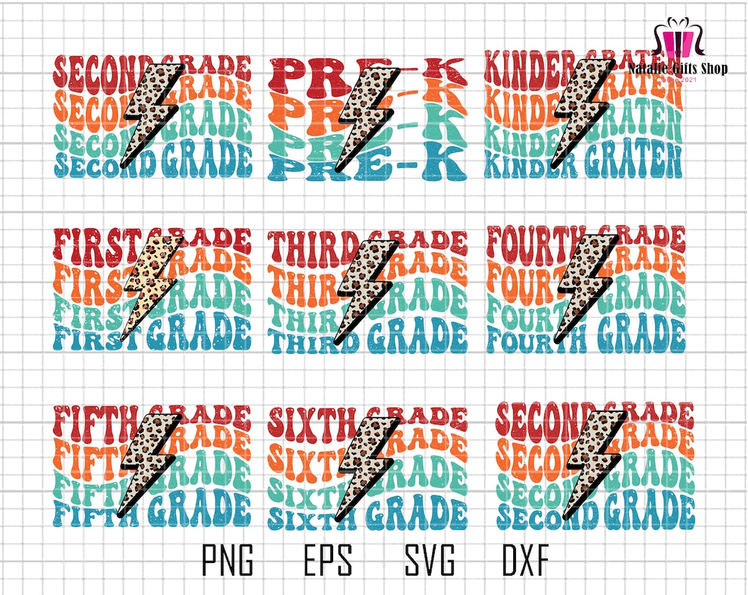 Back to School Svg Png Bundle, Pre K Kindergarten, 2nd Grade ,1st Day ...