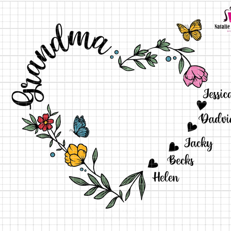 Grandma Heart Png - Etsy