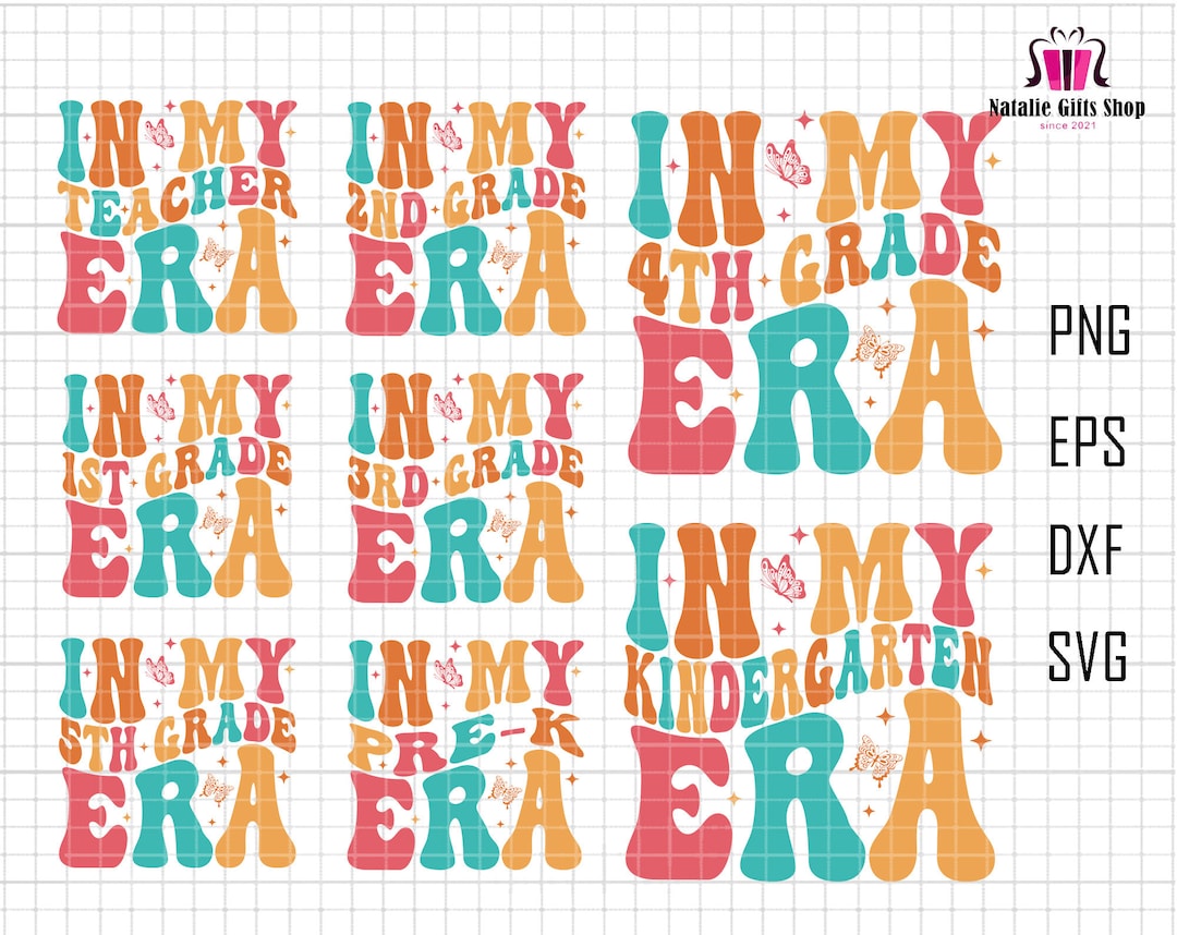 In My Teacher Era Svg Bundle, Teacher Era Svg, 1st Grade Era Svg ...
