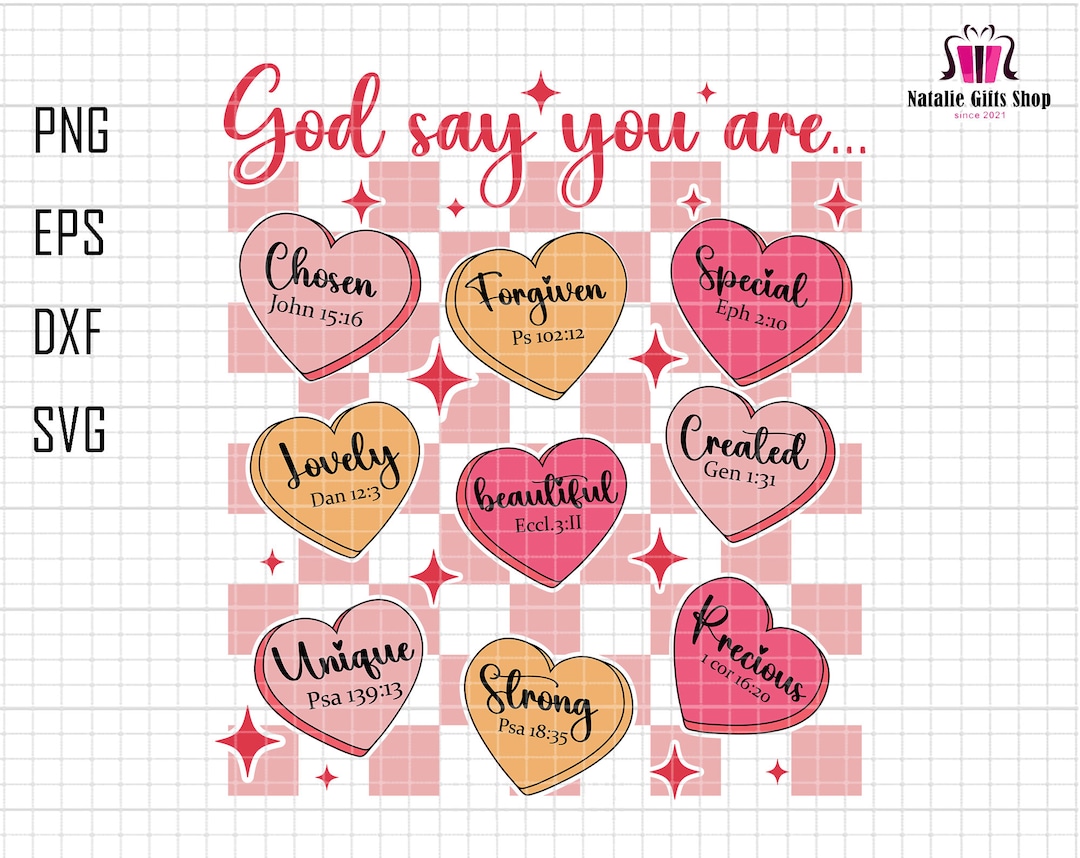 God Say You Are Svg, Retro Candy Heart Svg, Jesus Valentine Svg ...