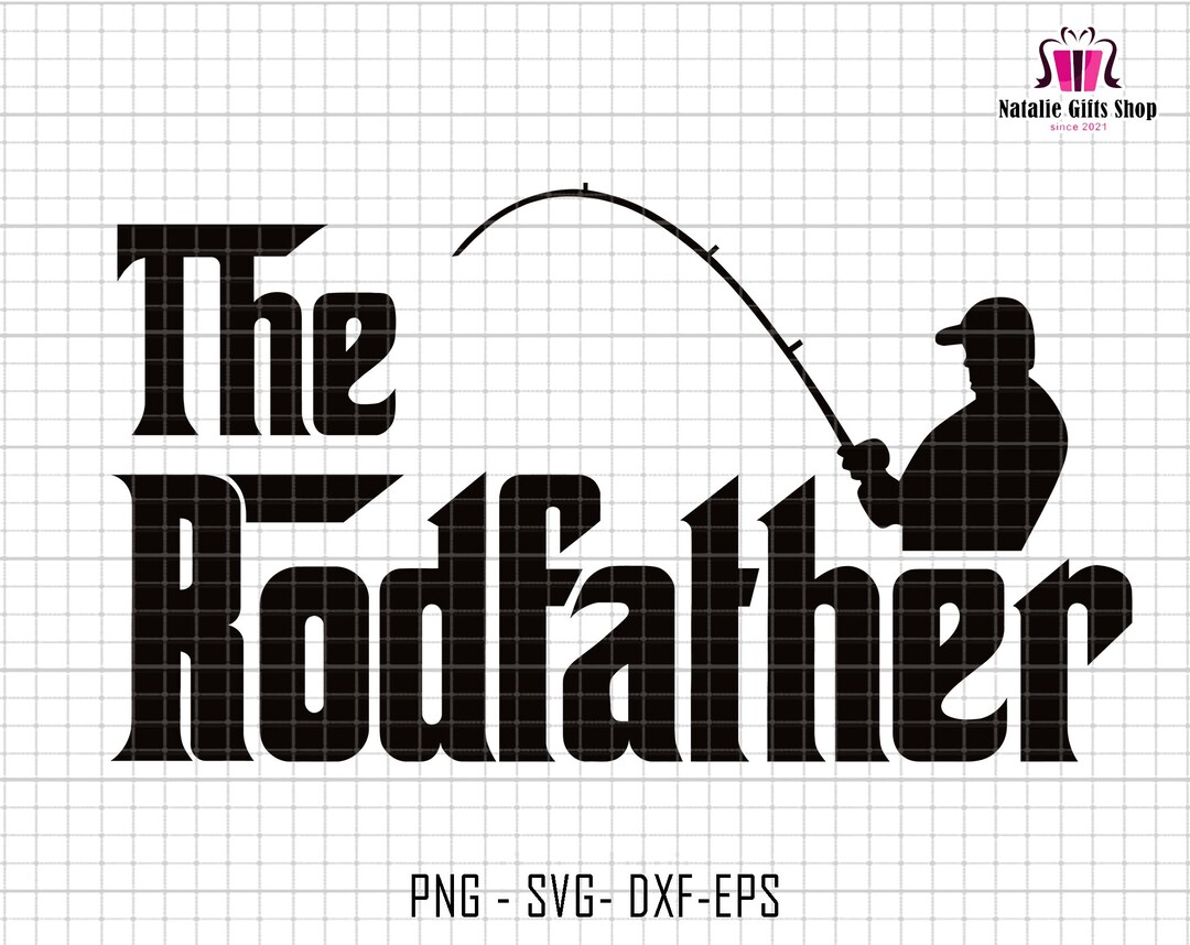 The Rodfather Svg, Father Svg, Gift for Fishing Dad Svg, Retro ...