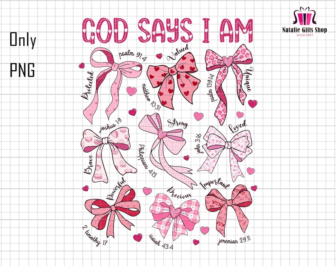 God Says I Am Png, Christian Valentine, Religious Png, Bible Verse Png ...