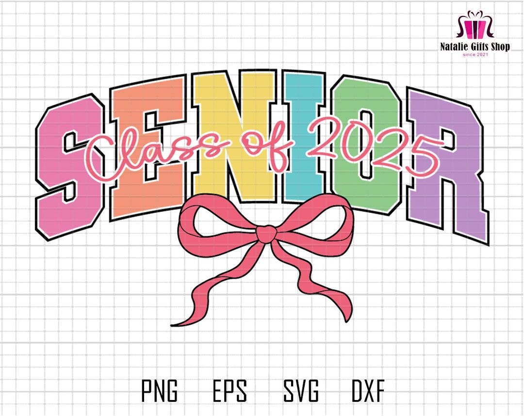 Senior Class of 2025 Svg, Senior Mom, Coquette Pink Bow Senior 2025 Svg ...
