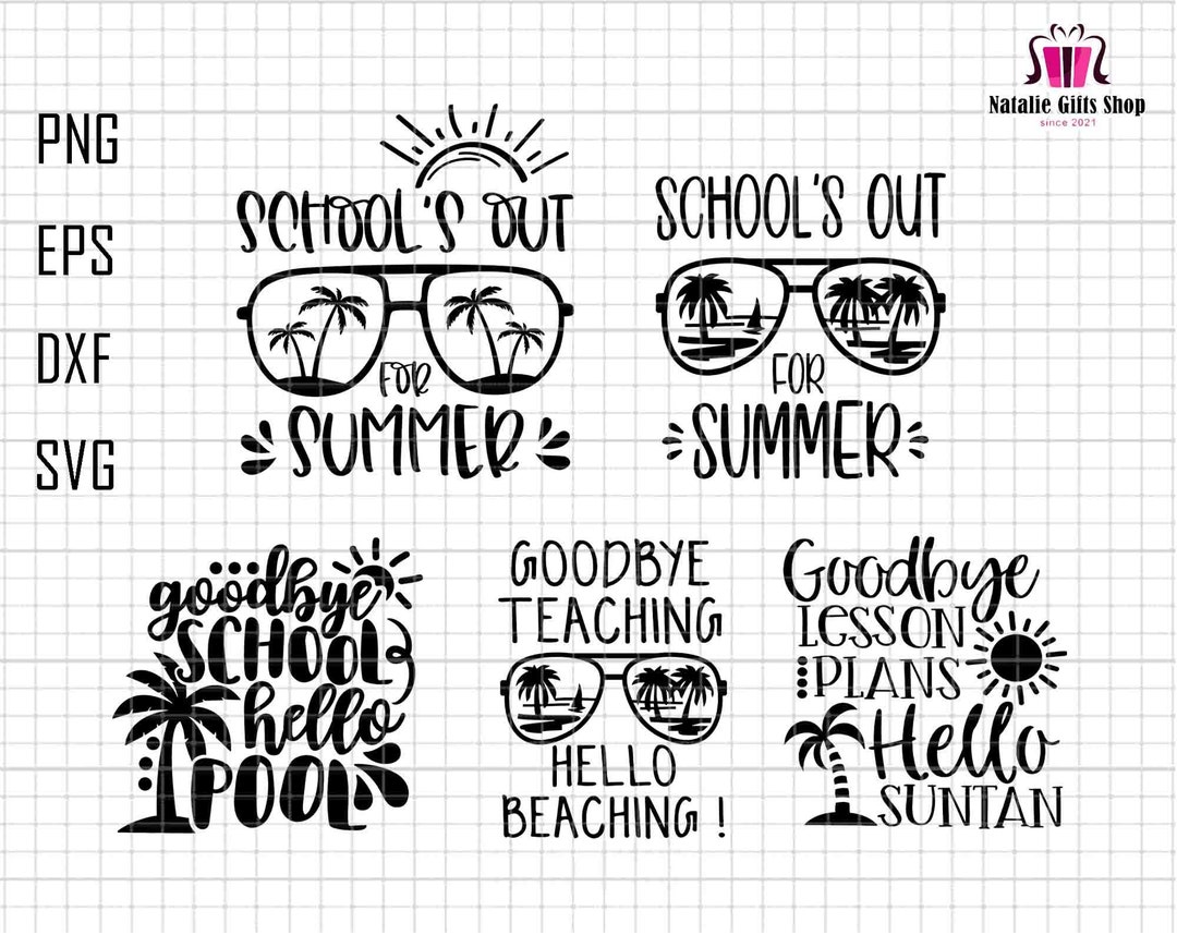 School Out for Summer Svg Bundle, Last Day of School Svg, Summer Break ...