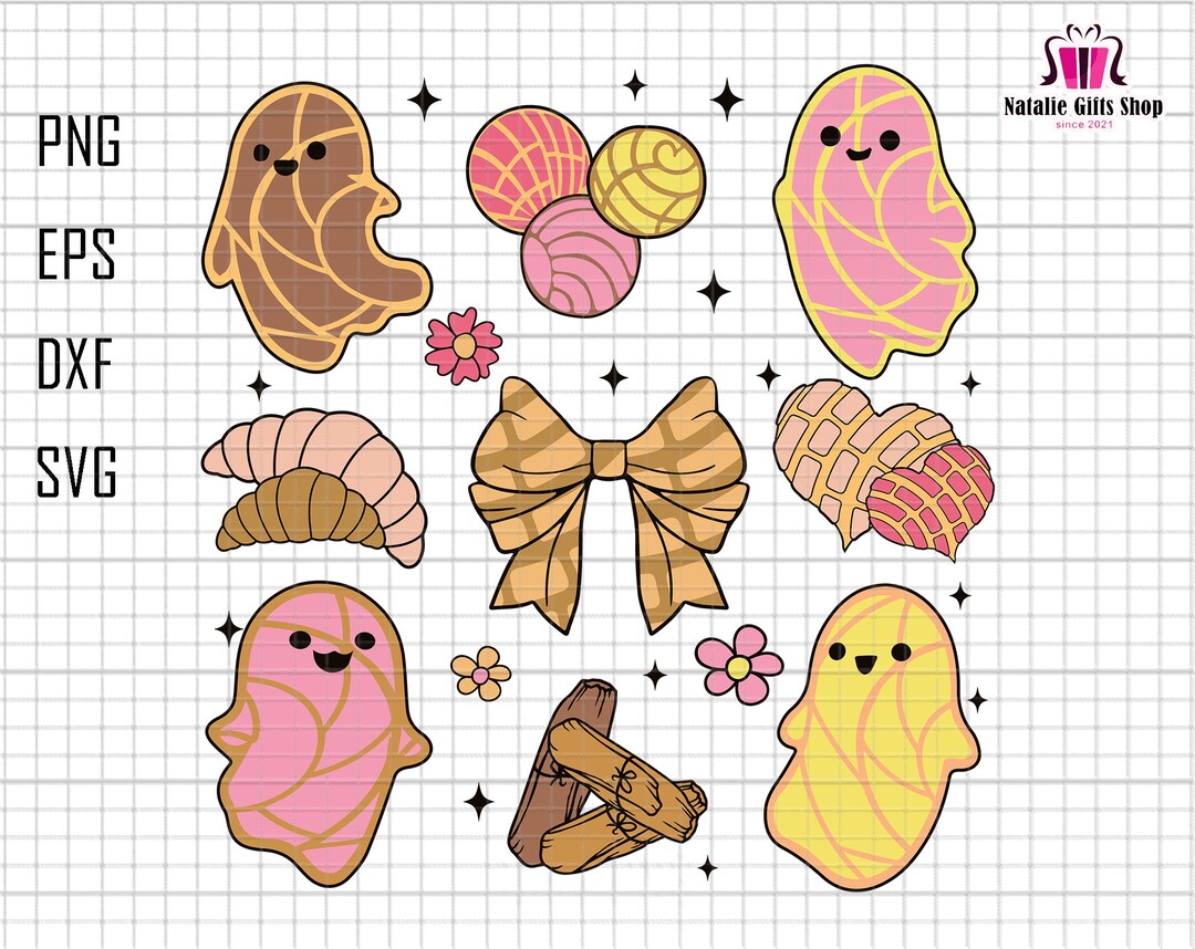 Coquette Mexican Svg, Mexican Ghost Svg, Spooky Conchas Svg, Pantasmas ...