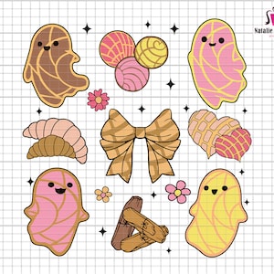 Coquette Mexican Svg, Mexican Ghost Svg, Spooky Conchas Svg, Pantasmas ...