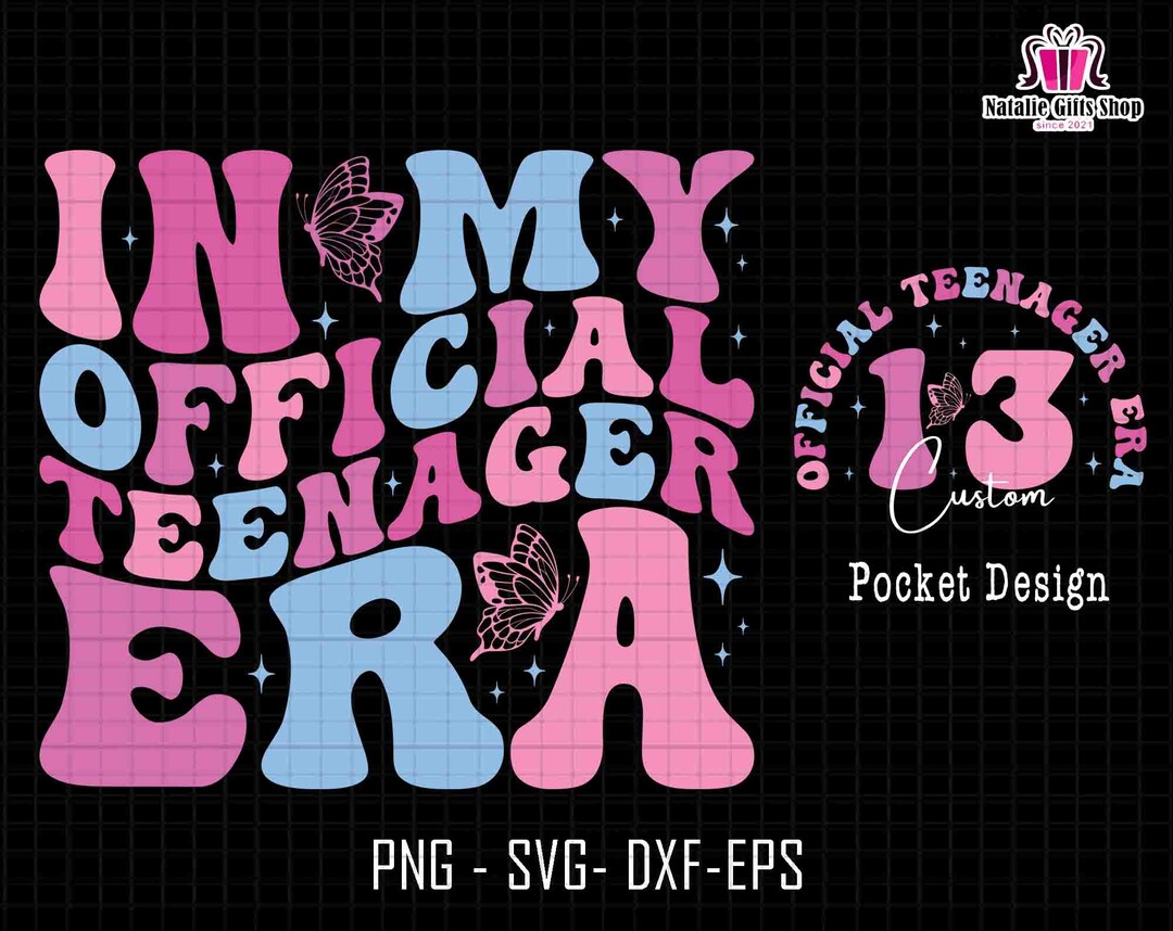 Personalized in My Official Teenager Era Svg, 13 Teenager Era Svg ...