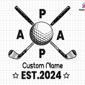 Personalized Golf Papa 2024 Svg, the Golf Father Svg, Golf Papa Svg ...