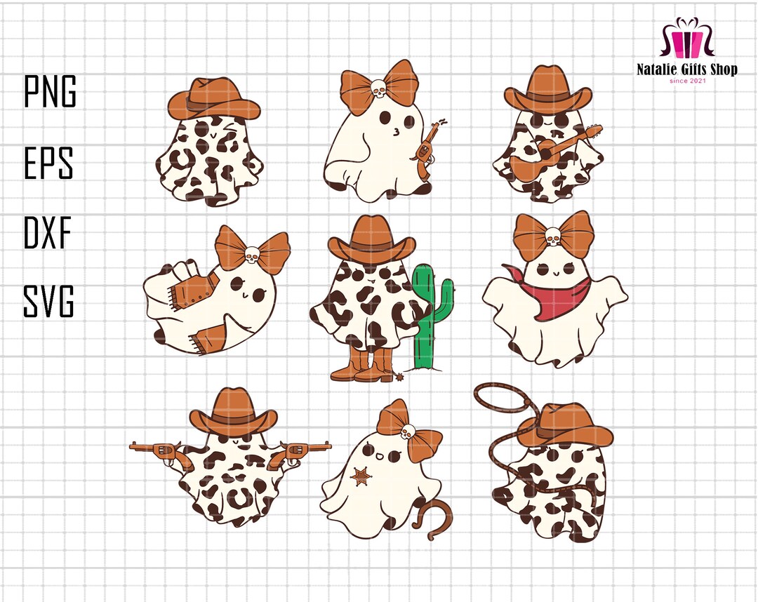 Boo Haw Svg, Western Halloween Svg, Howdy Ghouls Svg, Cowboy Ghost Svg ...