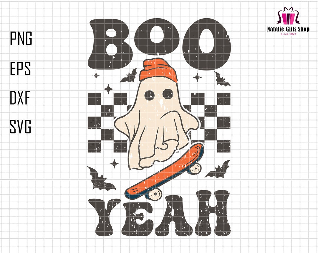 Boo Yeah Svg, Cute Ghost Svg, Retro Halloween Svg, Boo Jee Svg, Boy ...