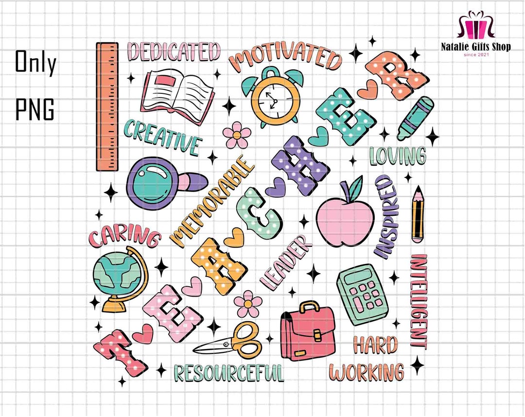 Retro Teacher Png, in My Teacher Era Png, Teacher Appreciation Png ...