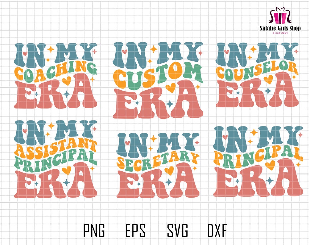 Personelized in My Teacher Era Svg, Custom Era Svg, in My Coaching Era, Counselor Svg, Teacher ...