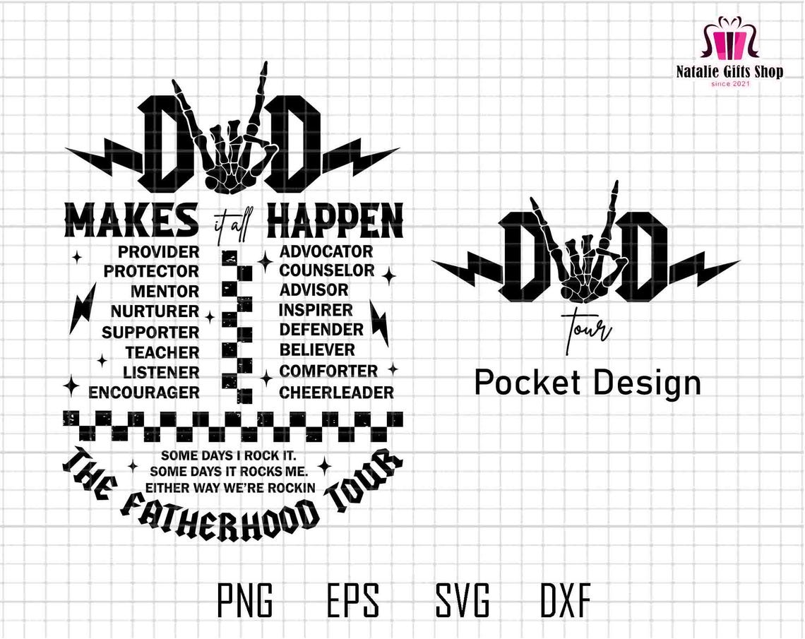 Dad Tour Make It All Happen Svg, the Fatherhood Tour Svg, Dad Life Svg ...