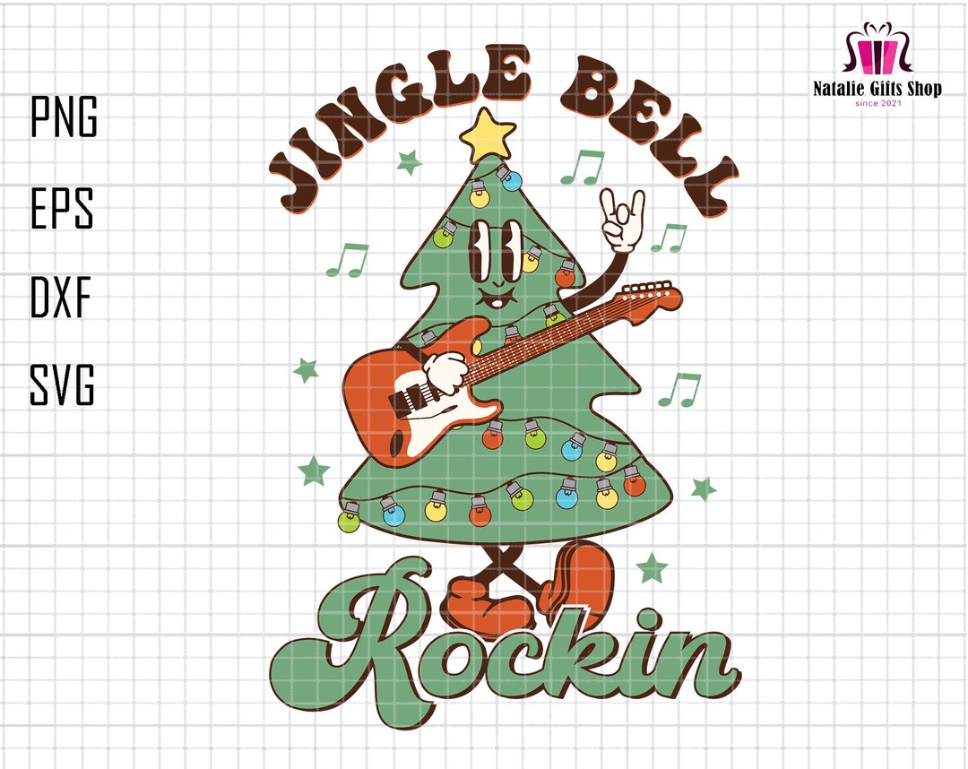 Jingle Bell Rockin Svg, Trendy Quotes, Christmas Tree Svg, Merry ...