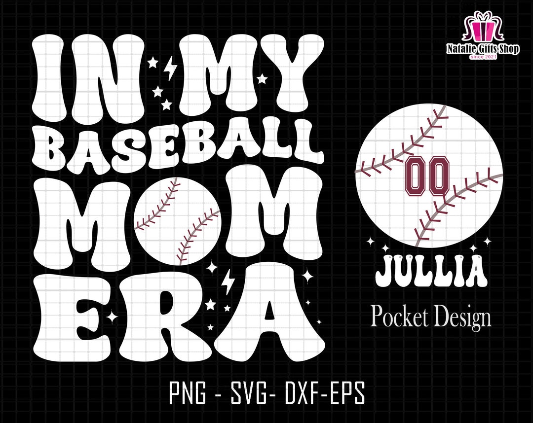 Personalized in My Baseball Mom Era Svg, Custom Baseball Mom, Happy ...