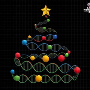Science Christmas Tree Png, DNA Helix Christmas Tree Png, Scientist ...