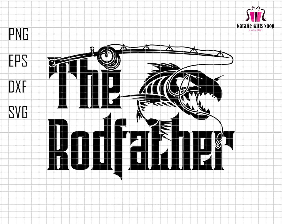 The Rodfather Svg, Father Svg, Gift for Fishing Dad Svg, Retro ...