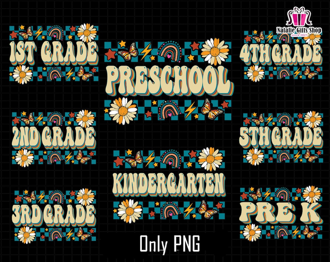 Back to School Png Bundle, Preschool Png , Back to School Png ...