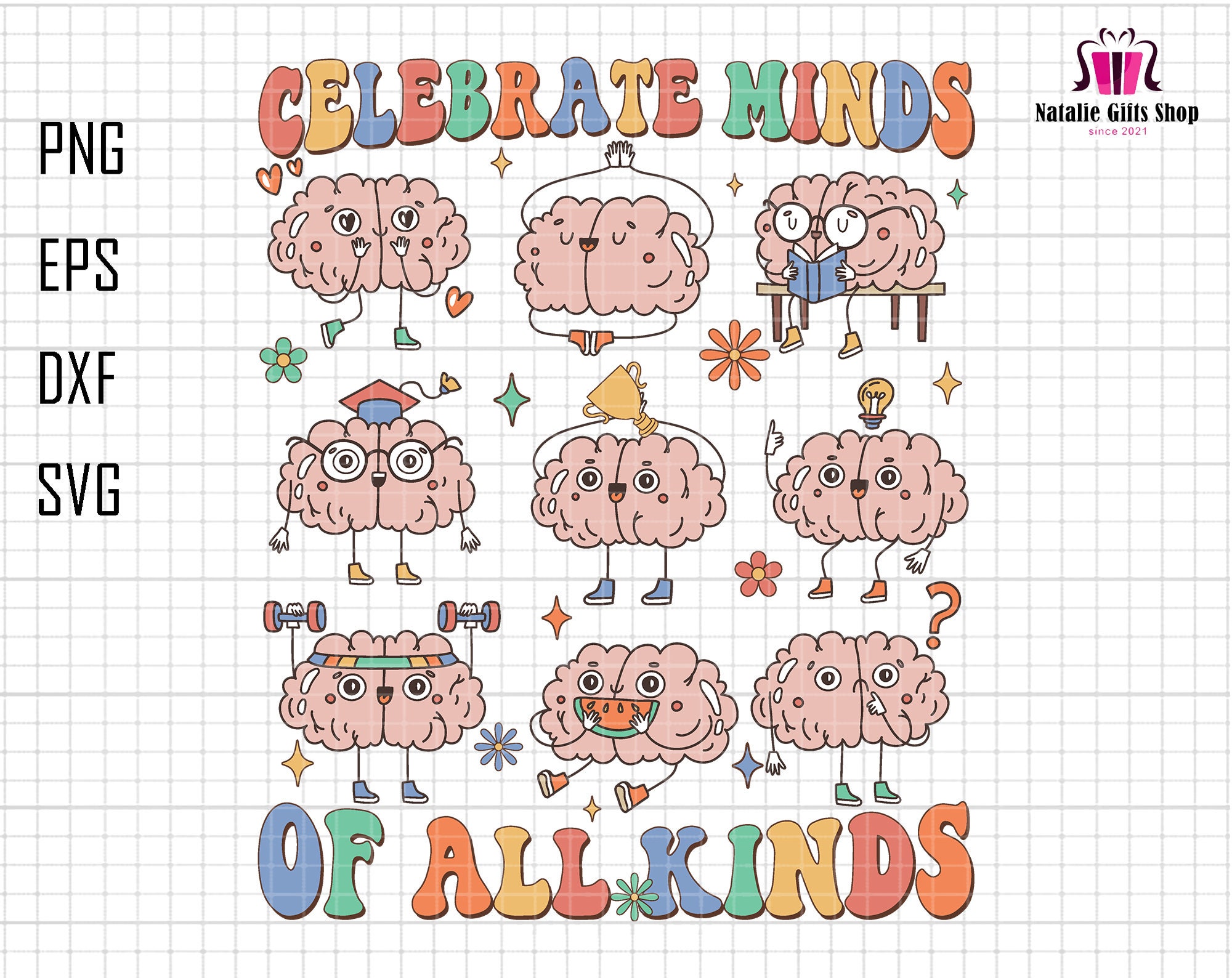 Celebrate Minds of All Kinds Svg, Autism Svg, Special Education Svg ...