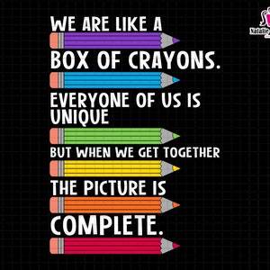 We Are Like Box of Crayons Svg, Welcome Back to School Svg, Teacher Svg ...