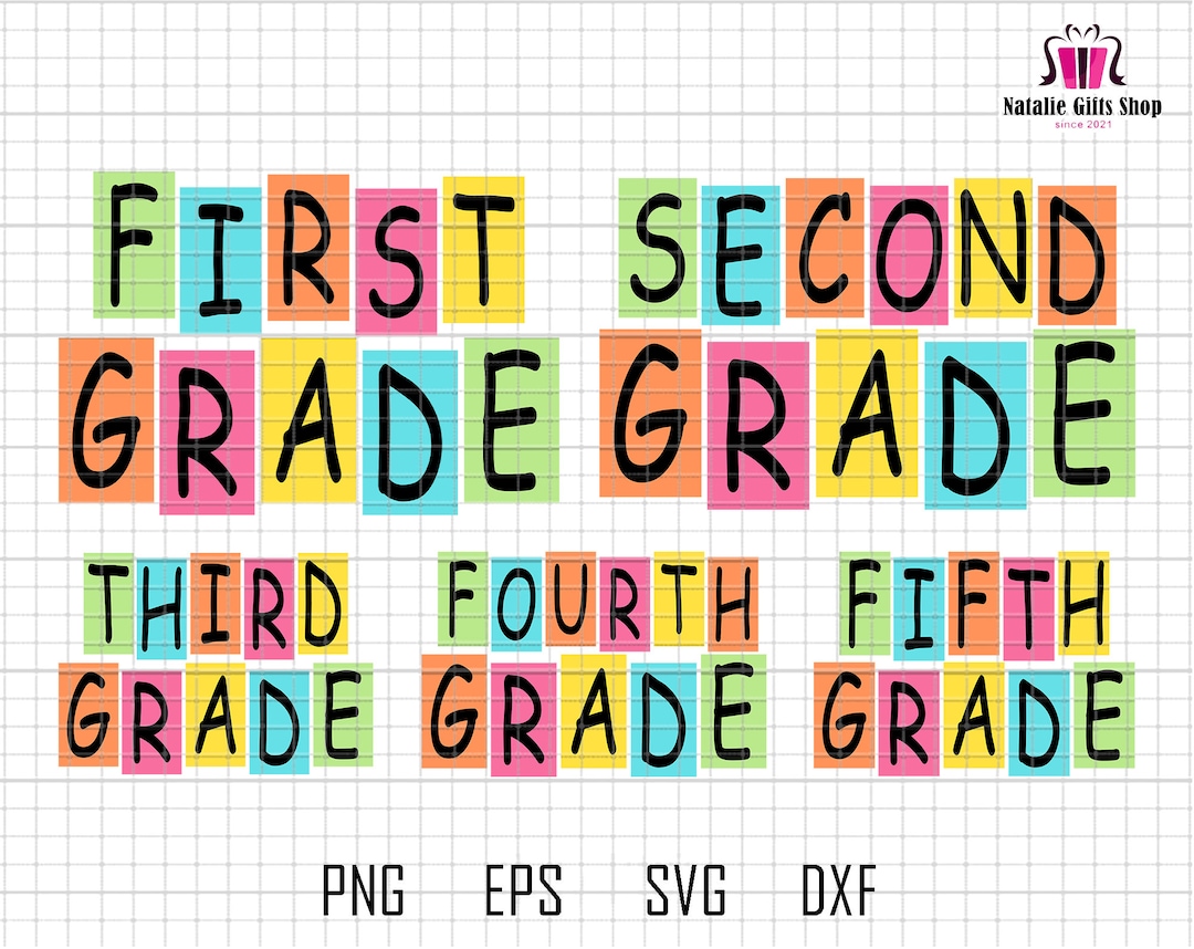 Back to School Svg Bundle, First Grade Svg, 2nd 3rd Grade Svg, First ...